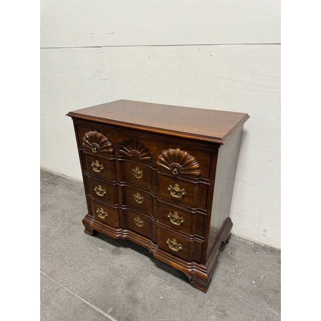 Drexel Chippendale Cherry Block Front Goddard Chest | Chairish