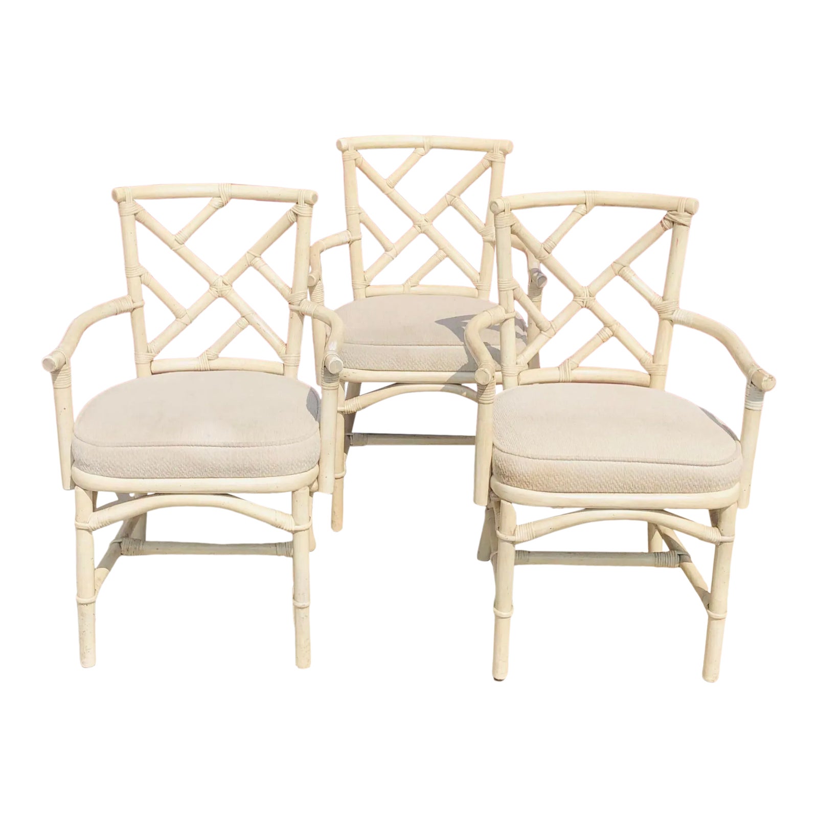 Vintage Bamboo Chairs - Set of 3 | Chairish