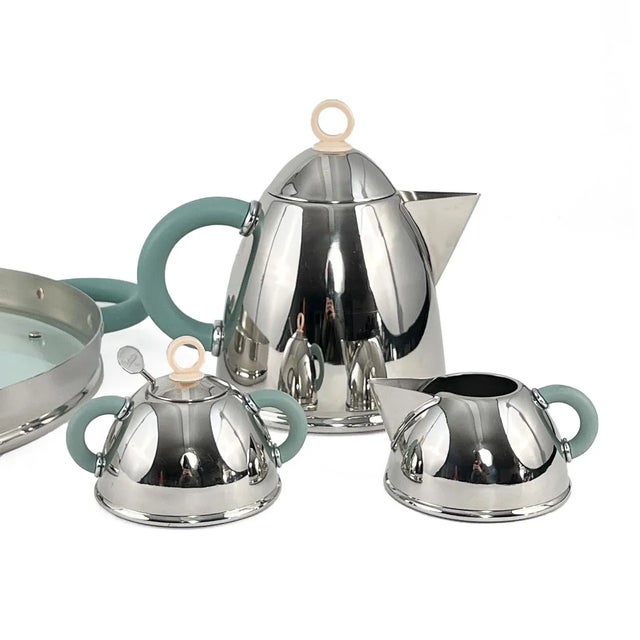Vintage 2000s Postmodern Wear Stainless Steel Coffee Serving Set With ...