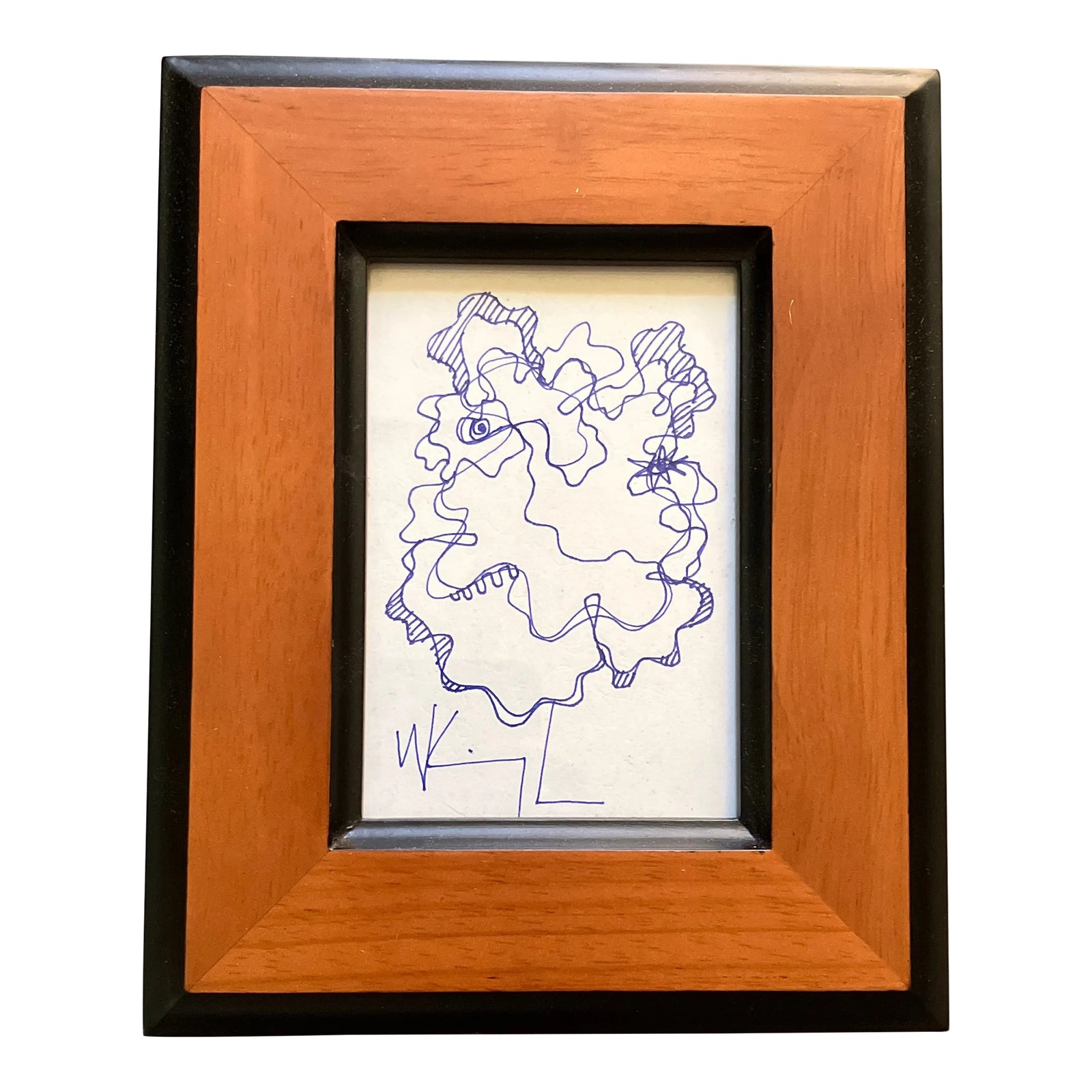 1980’s Original Wayne Cunningham Abstract Pen and Ink Drawing | Chairish
