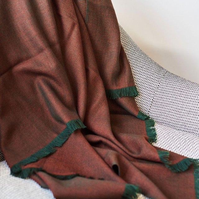 Contemporary Merlot Merino Handloom Throw | Chairish