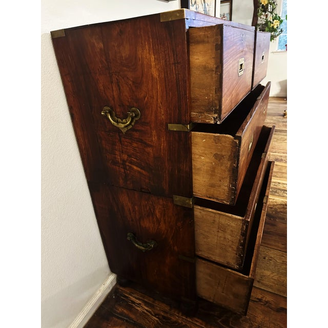 19th Century British Military Officer’s Brass-Bound Campaign Chest of ...