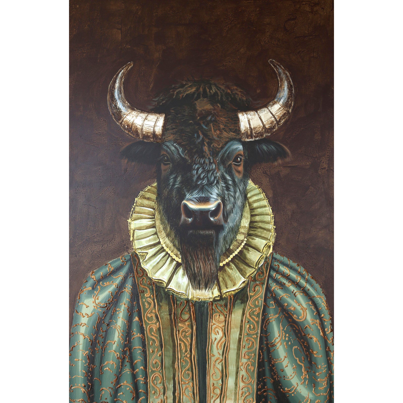 Buffalo II Painting by Carlos Gamez De Francisco | Chairish