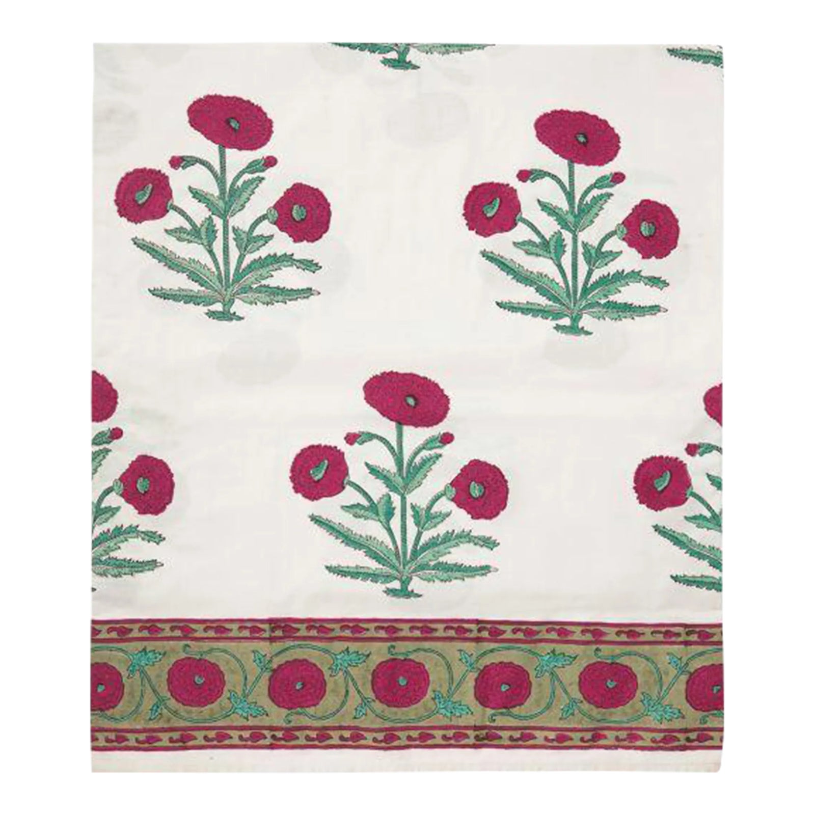 Poppy Queen Magenta Flat Sheet | Chairish