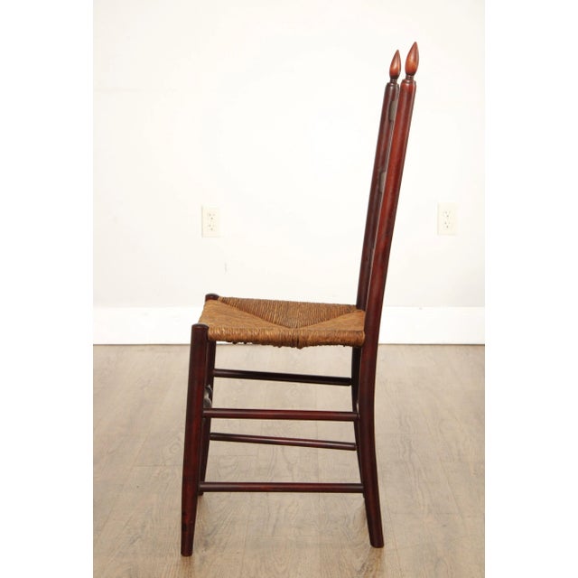 Shaker Style Antique Rush Seat Cherry Ladderback Chair | Chairish