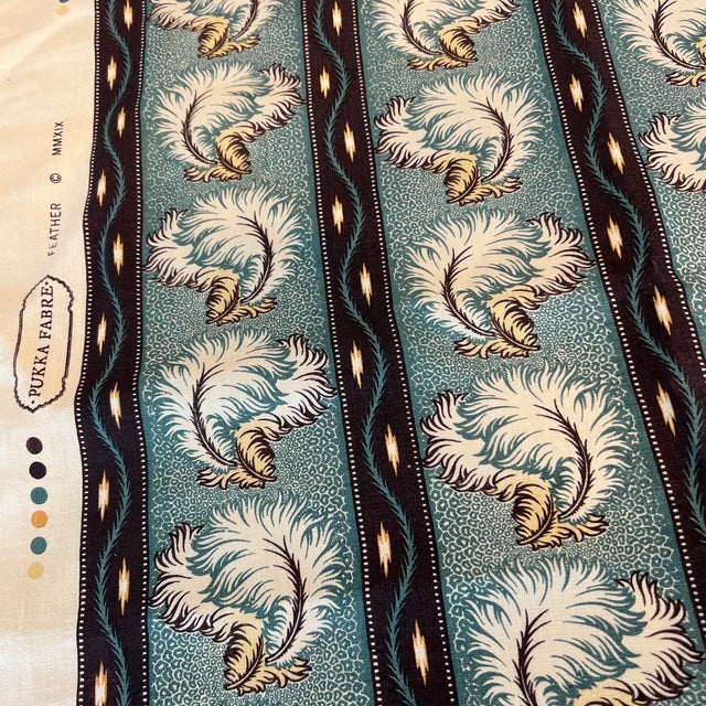 High End Designer Nicole Fabre Pukka Fabre Feather Linen Fabric Remnant ...