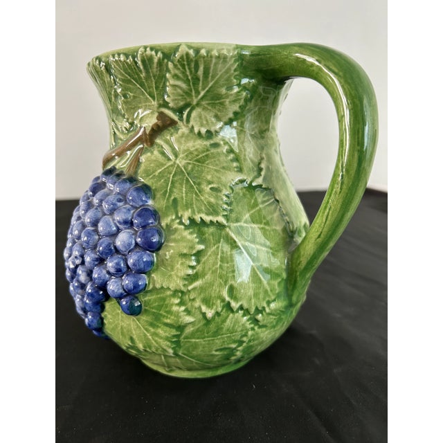 Vintage Hand Painted Italian Bassano Porcelain Grape Pitcher, Circa ...