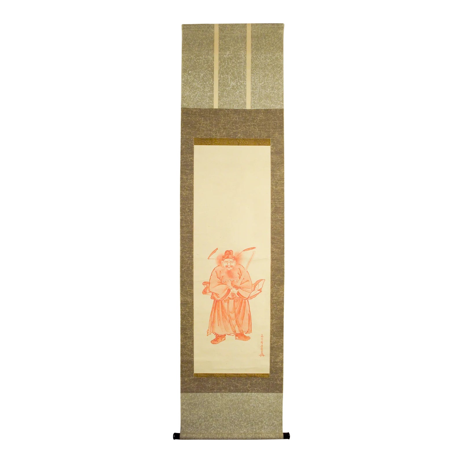 Late 19th Century Japanese Scroll of Shoki the Demon Queller | Chairish