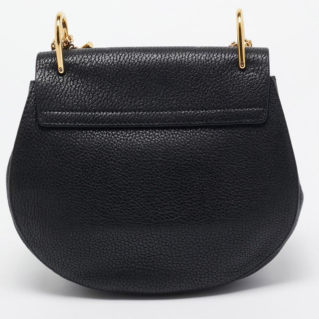 Chloe Black Leather Medium Drew Shoulder Bag | Chairish