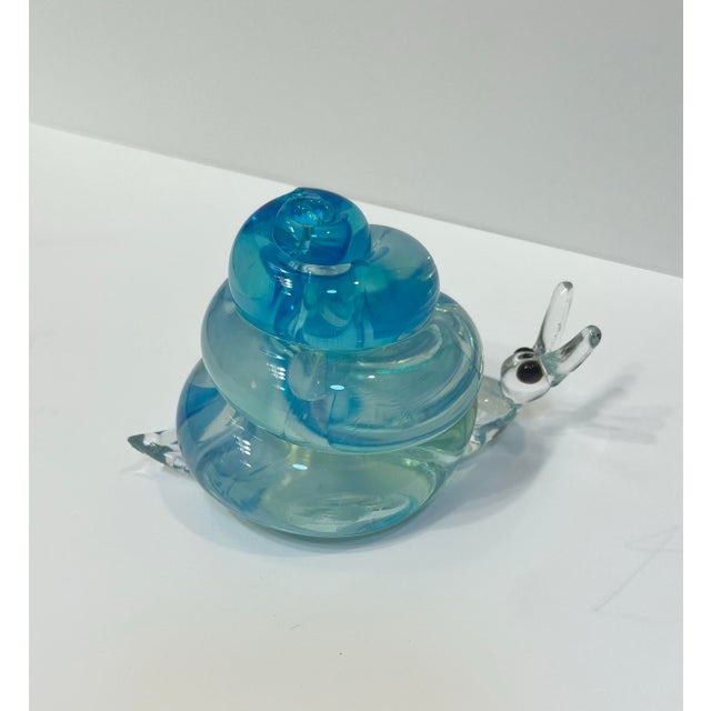 1960s Vintage Blue Murano Glass Snail AVEM/Decora Imports Labeled ...