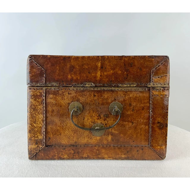 19th Century Hide Box | Chairish