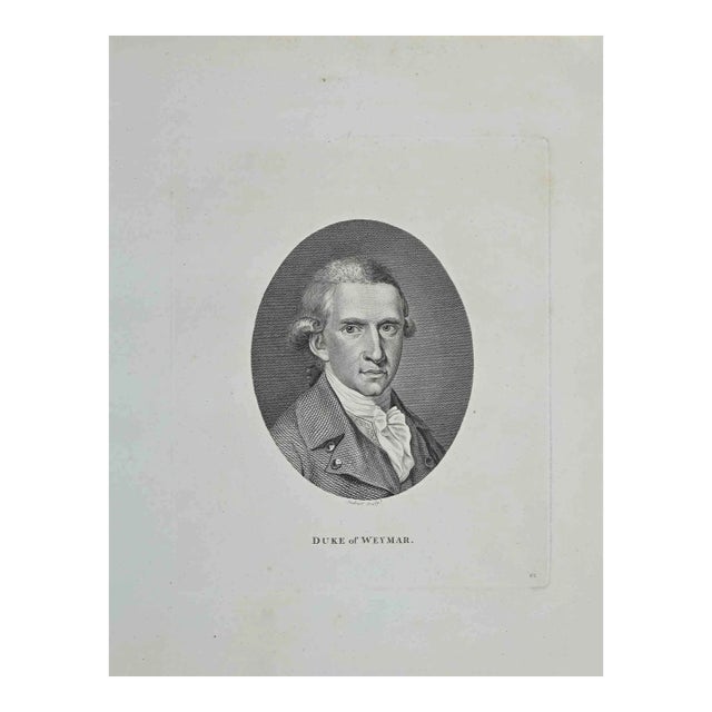Philip Audinet, Portrait of Duke of Weymar, Etching, 1810 | Chairish