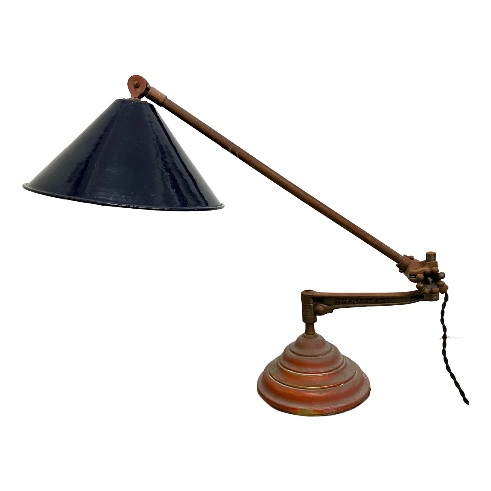 Wonderful Early 20th Century Industrial Desk Lamp by OC White | Chairish