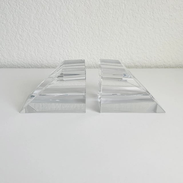Modernist Cartier Style Rock Crystal Bookends - A Pair | Chairish