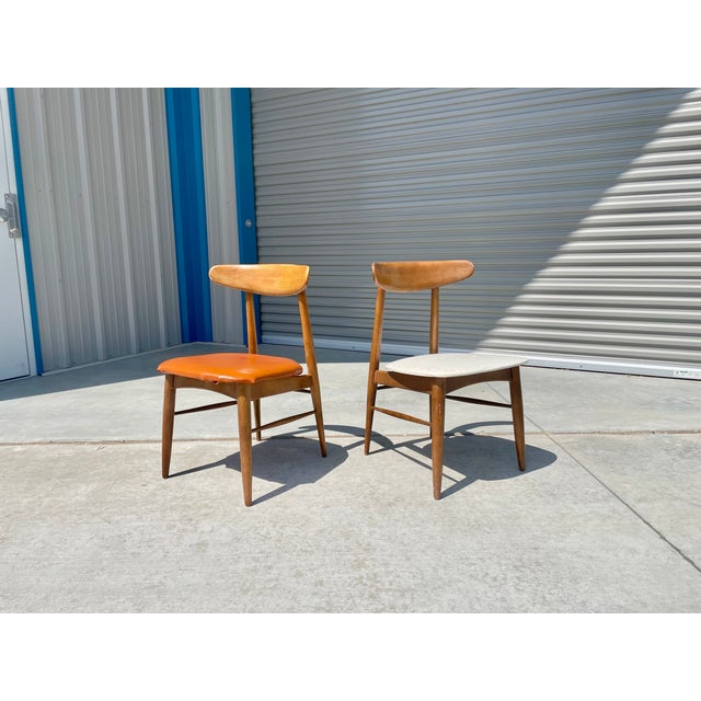 1960s Mid Century Modern Maple Side Chairs - Set of 2 | Chairish
