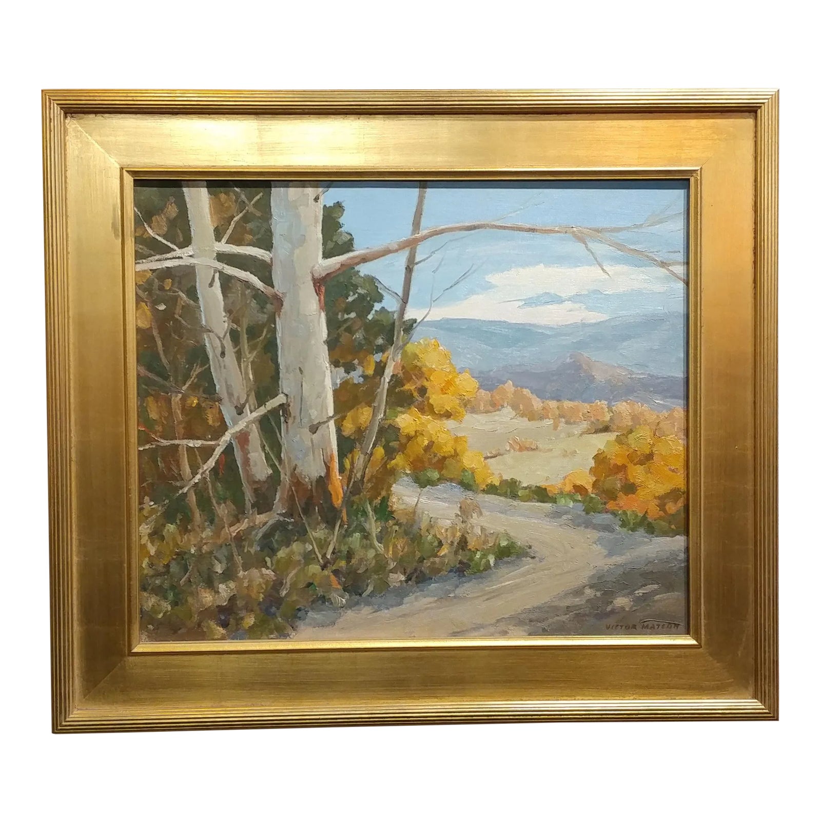 Victor Matson "Sycamore Trees" California Plein Air Landscape Oil ...