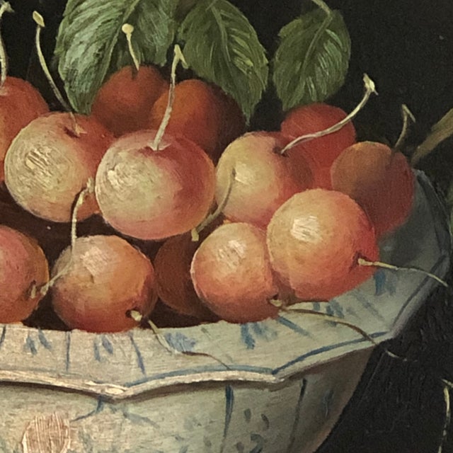 Late-20th Century Robert Grace Oil-On-Board Cherries Still Life, Framed ...