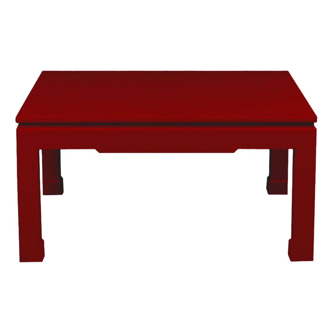 Carl Springer Style Classic Burgundy Raffia-Wrapped Ming Coffee Table ...