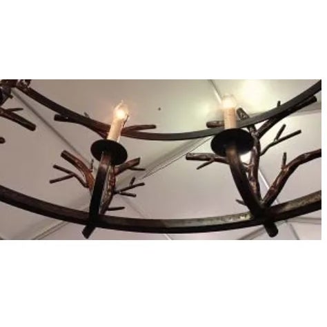 Iron Branch Rustic Modern Chandelier by Giana Allen | Chairish