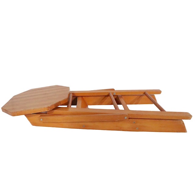 Constructivist Style Step Ladder Table With Breadboard Top C 1970's ...