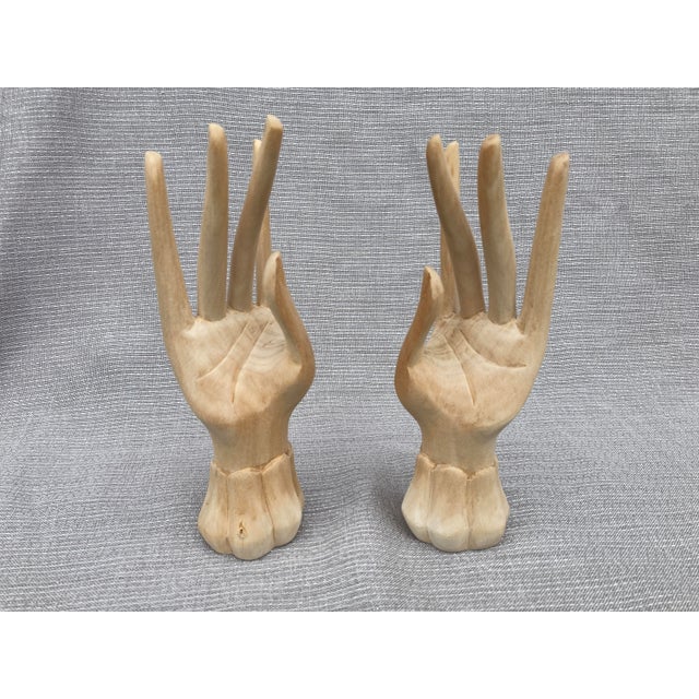 Vintage Wooden Hand Forms a Pair | Chairish