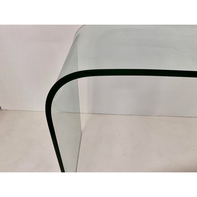 Glass Waterfall Console Table | Chairish