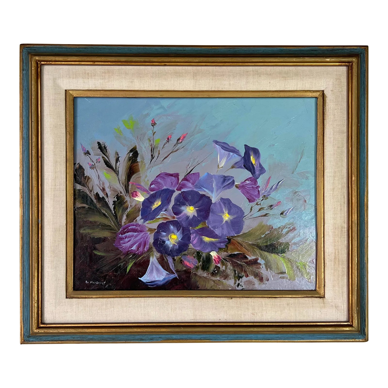 1970's Ev MacCourt Still Life Oil Painting, Frame | Chairish