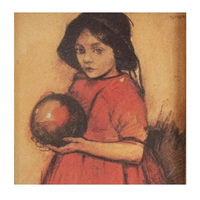 Circa 1960’s Triptych Featuring Mid Century Modern Prints of Women in a Carved Wood Frame | Chairish