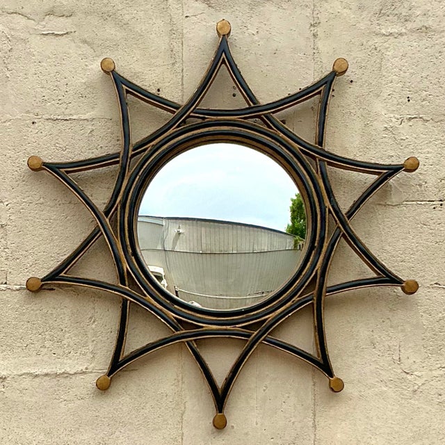 Vintage Regency Theodore Alexander Star Mirror | Chairish