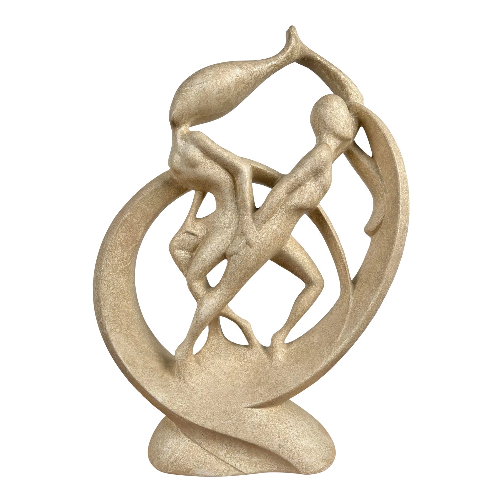 1990s Jaru Ceramic Modernist Lovers Couple Sculpture Abstract Statue ...