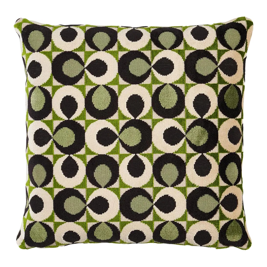 Schumacher Eclipse Velvet 16" Pillow in Spruce | Chairish