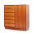 Danflex Mid Century Teak Tambour Door Gentlemans Chest Armoire | Chairish
