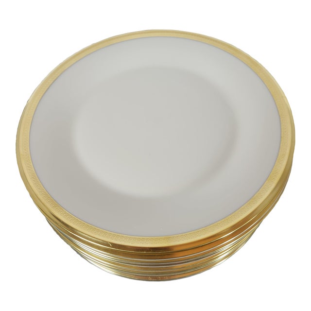 1940s Lenox Aristocrat China Dinner Plates Set of 4 Ivory With Heavy ...