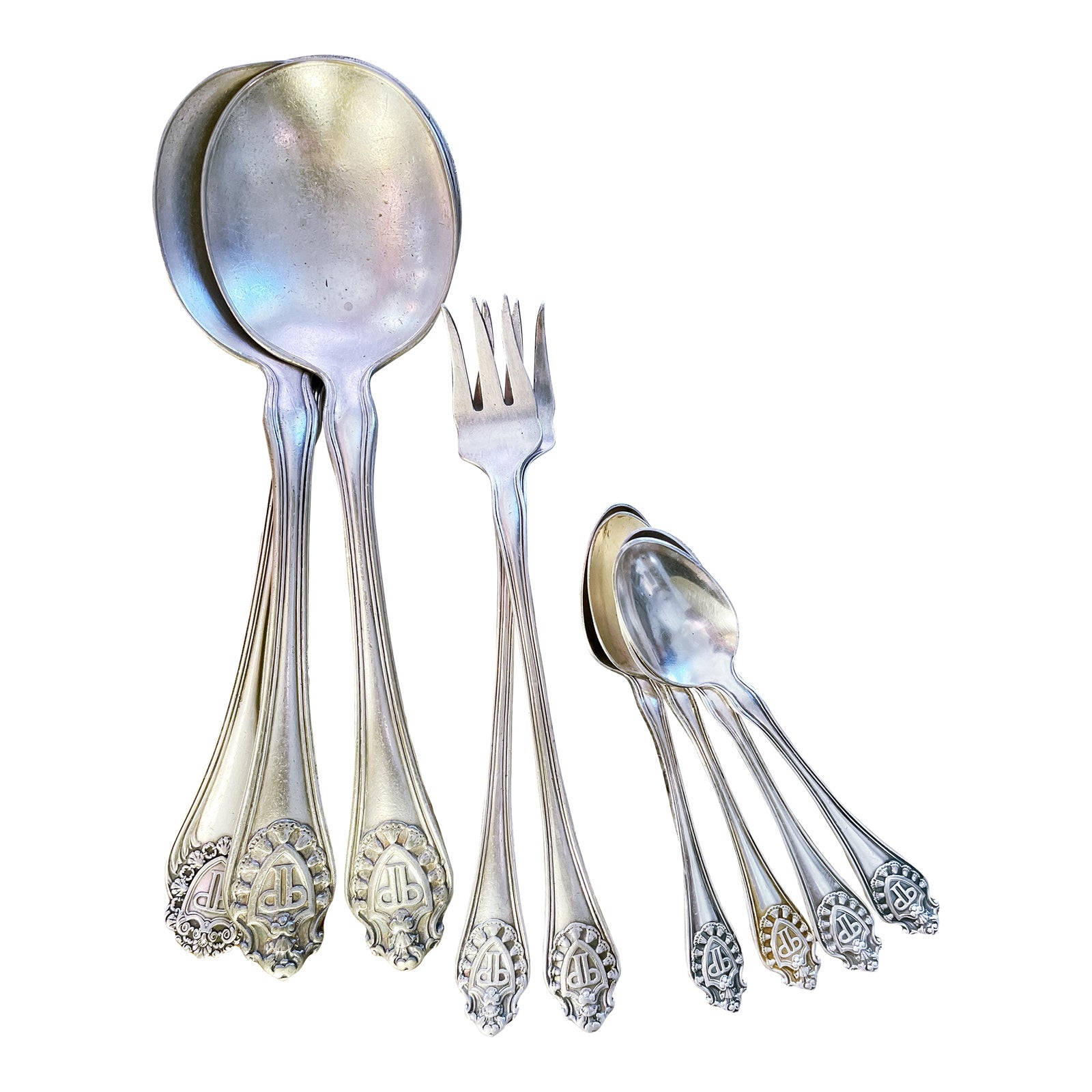 Early 20th Century Set of 9 Silver Plated Flatware From the Plaza Hotel ...
