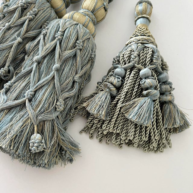 Vintage French Style Pair of Curtain Tie Backs Tassels and Window ...