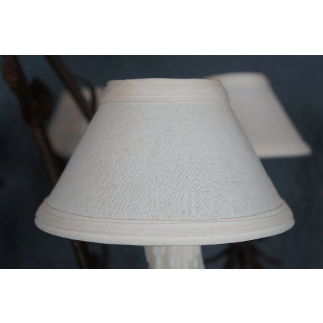 Vintage Dana Creath Designs 6 Light Scrolled Iron Acanthus Leaf ...