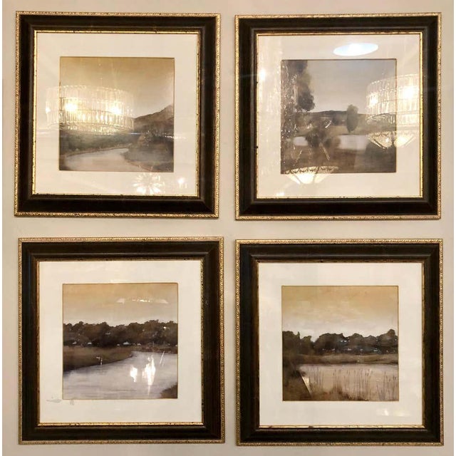 Prints in Trowbridge Gallery Frames, Lake and River Scenes - Set of 4 ...