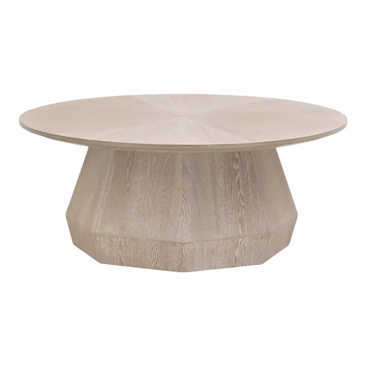 Coulter Wood Brown Round Coffee Table | Chairish