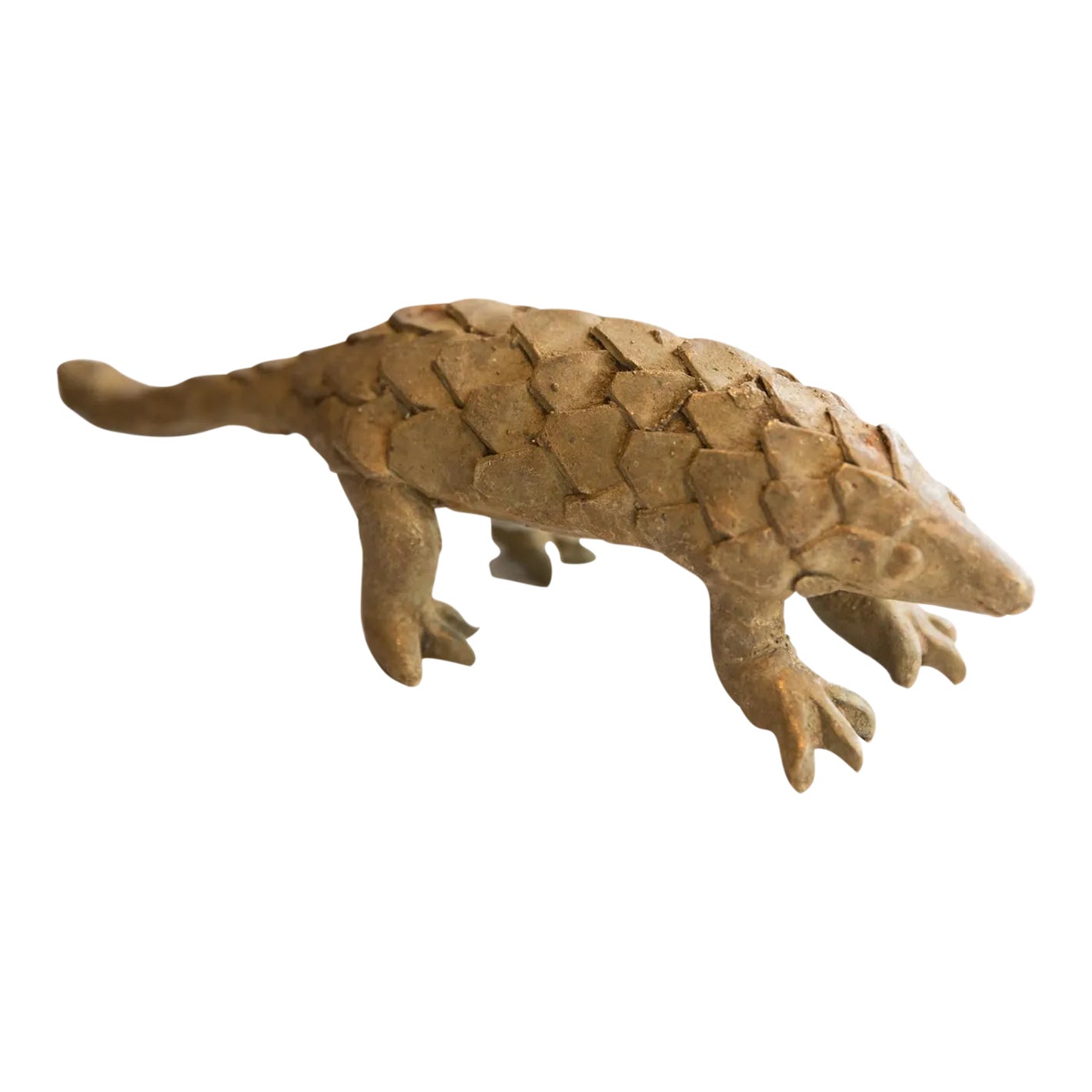 Vintage African Pangolin Sculpture | Chairish