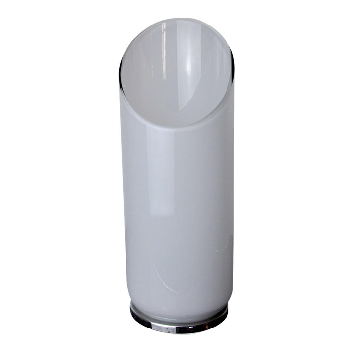 Tubular Lamp by Murano Mazzega, Opaque Glass, Italy, 1960 | Chairish