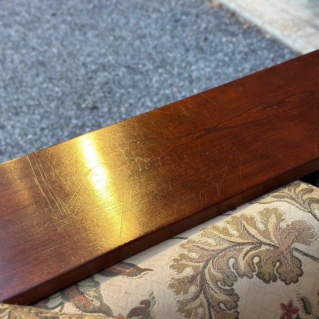 Vintage Stickley Prairie Settle Solid Cherry Framed Sofa in Original ...