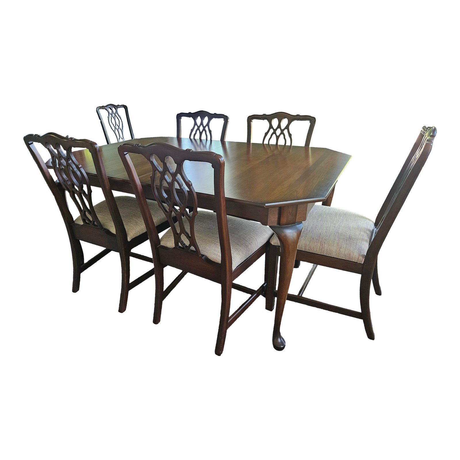 Hitchcock Solid Cherry Dining Room Set (Table & 6 Chairs; Year 1999 ...