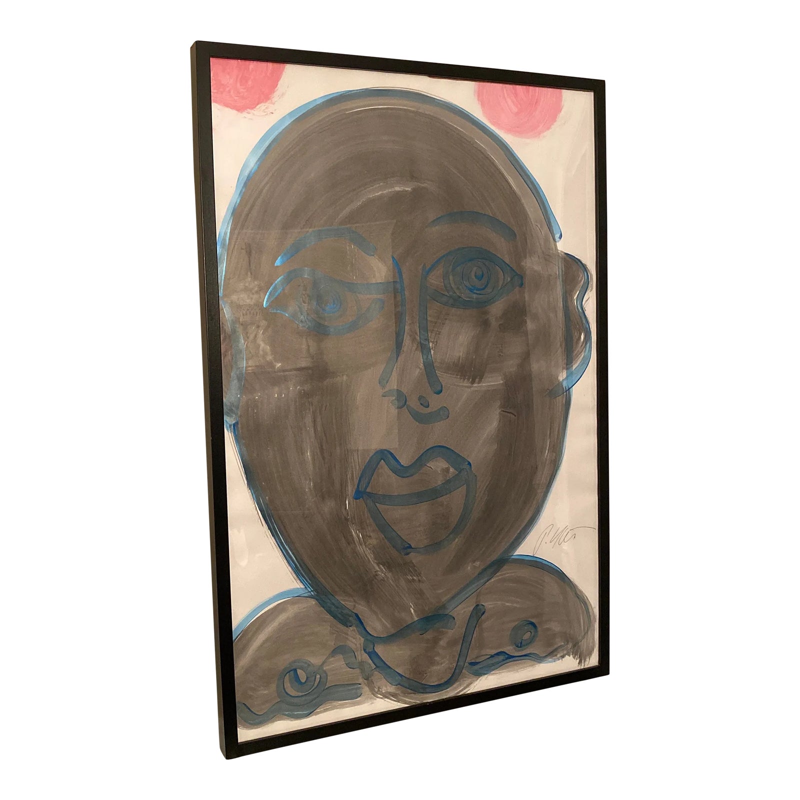 Vintage Abstract Portraiture; Original Artwork by Peter Keil | Chairish