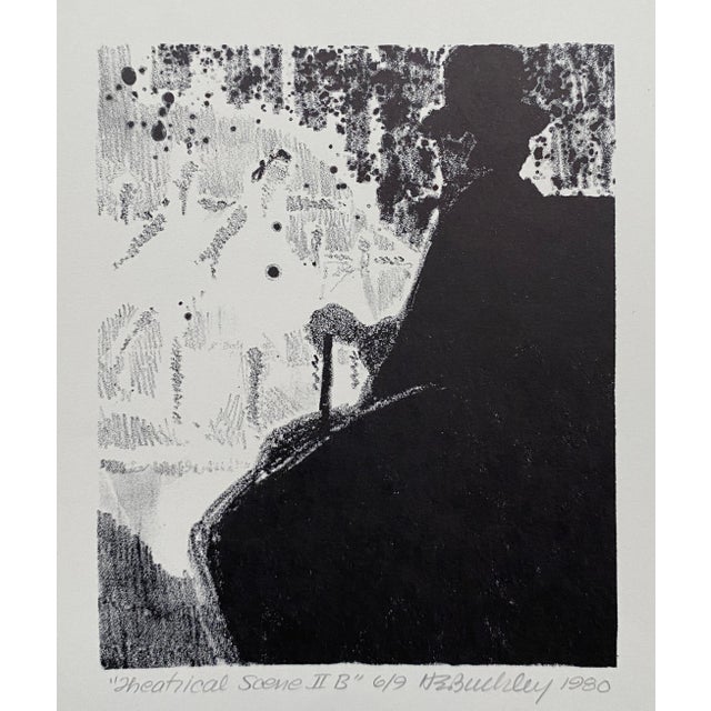 1980 Harry Buckley Theatrical Scene Figural Lithograph | Chairish