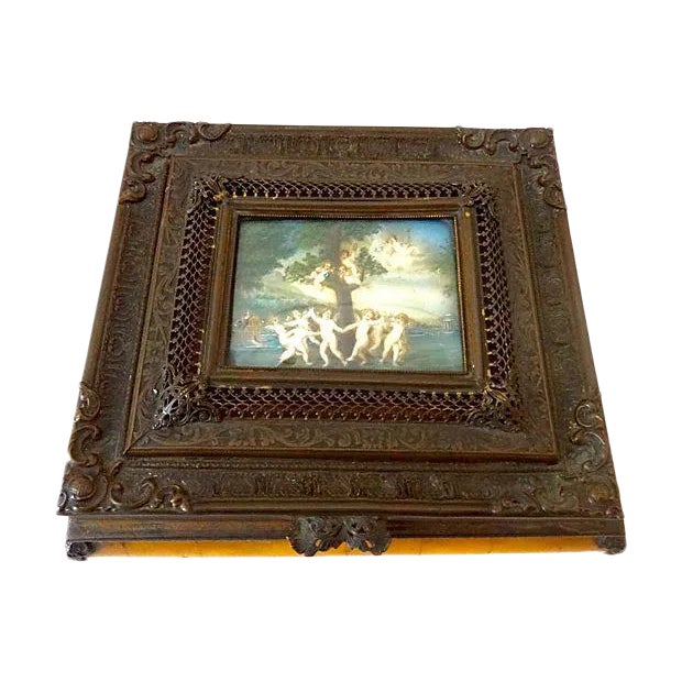 19th Century French Bronze / Bakelite Jewelry Box | Chairish