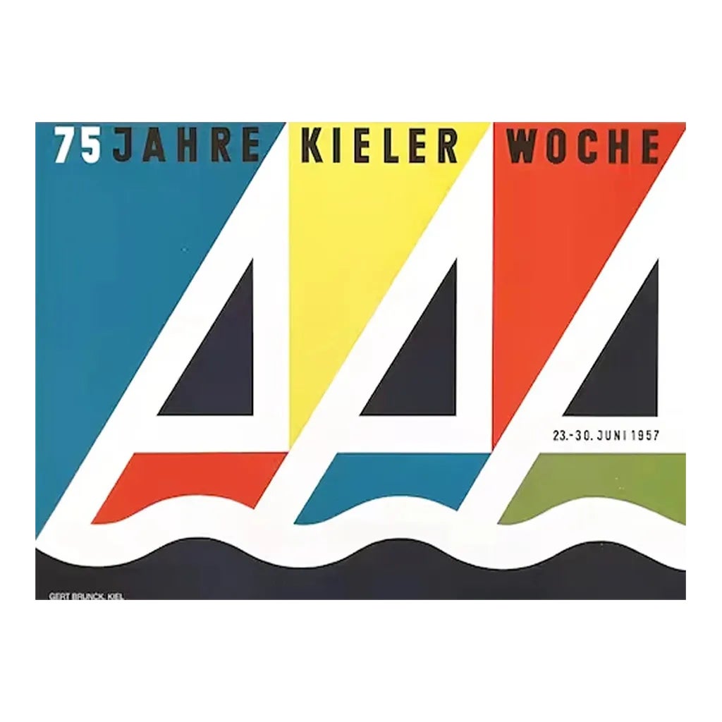 Kiel Week Kieler Woche 1957 Poster | Chairish