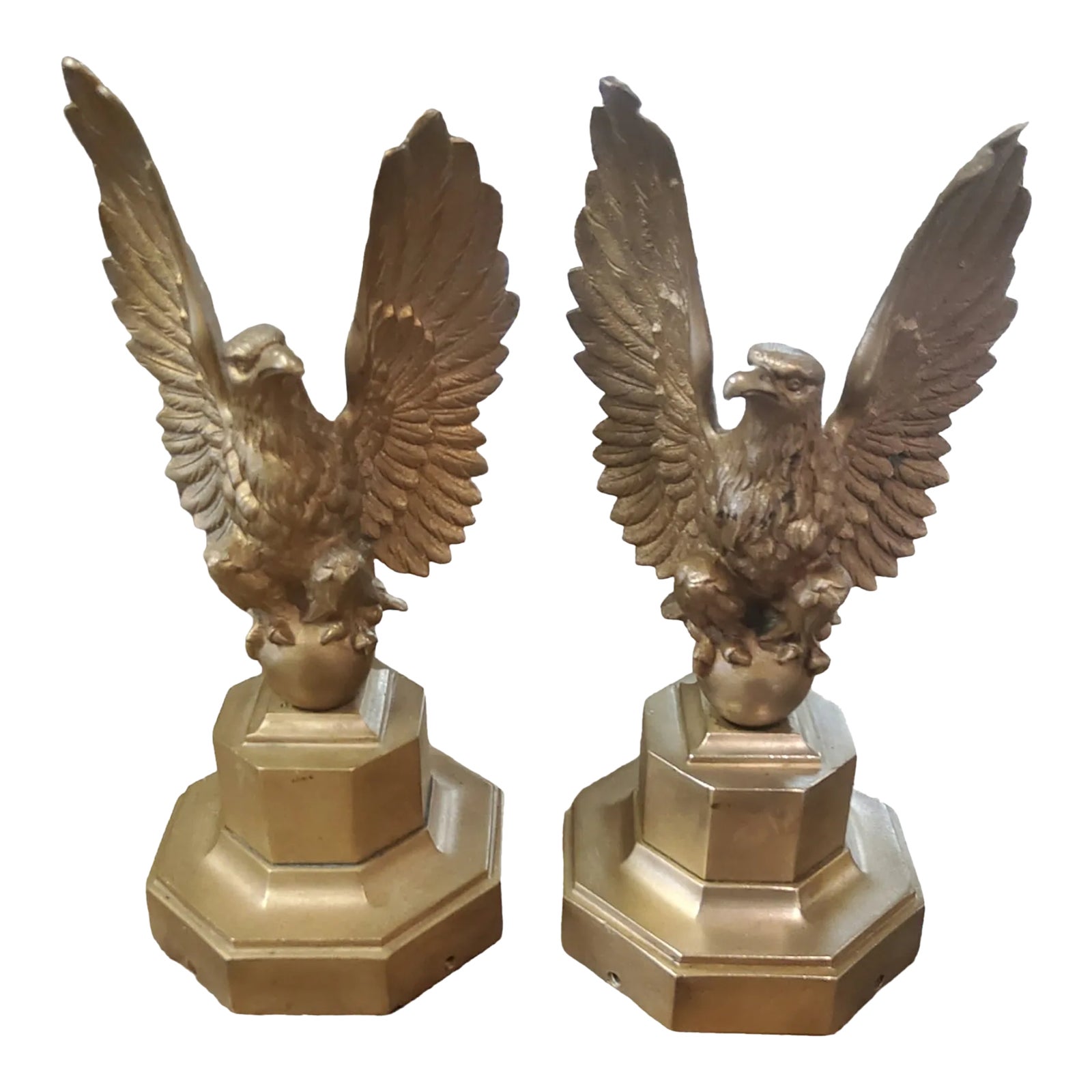 Pair of 19th Century Bronze Finial Bookends | Chairish