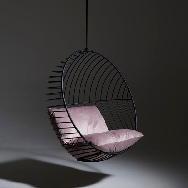 Modern Steel Bubble Hanging Chair | Chairish