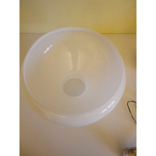 Vintage Pendant Light with White Opaline Glass, 1970s | Chairish