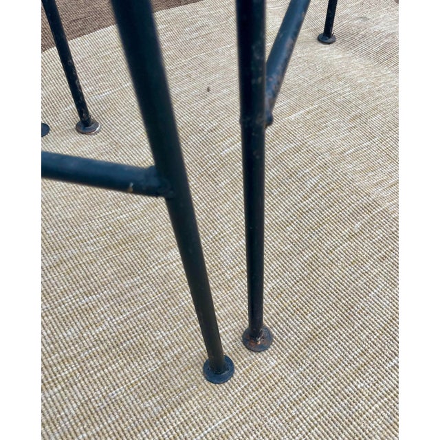 1990s Mexican Fish Pressed Wrought Iron Bar Stools - Set of 4 | Chairish
